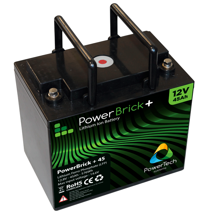 Lithium-Ion Battery 12V - 45Ah - 576Wh PowerBrick+ / LiFePO4 - LFP Lithium-Ion Battery 12V - 45Ah - 576Wh PowerBrick+ / LiFePO4 - LFP